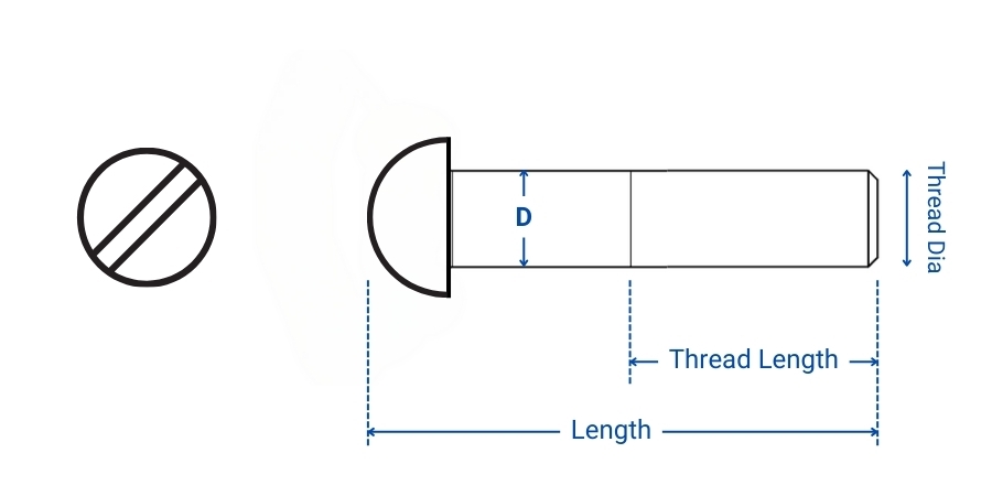 SS Machine Screw Round Head - from ₹2/Nos