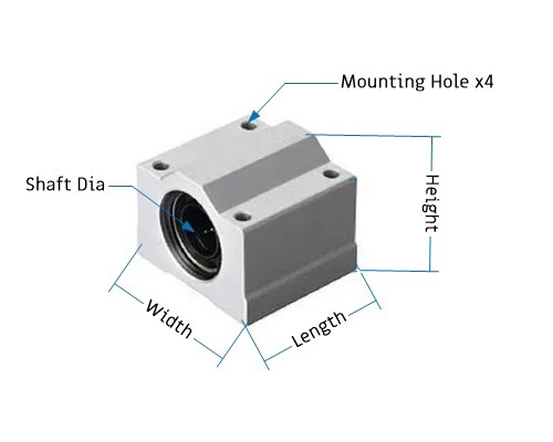 SCS10UU Linear Bearing Block - from ₹225